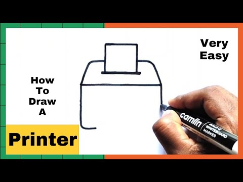How To Draw A Printer | Printer Drawing Very Easy | Easy Drawing ...