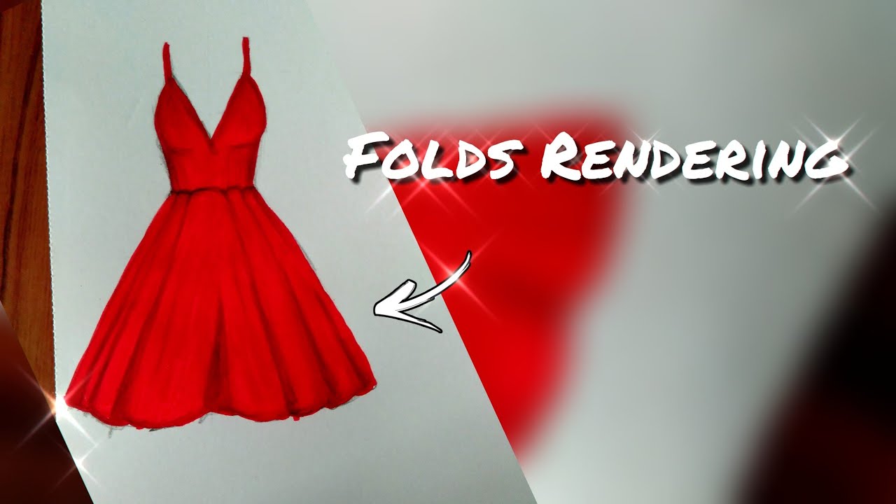 How To show Folds in fabric With Pencil Colors | Fabric Rendering😍 # ...