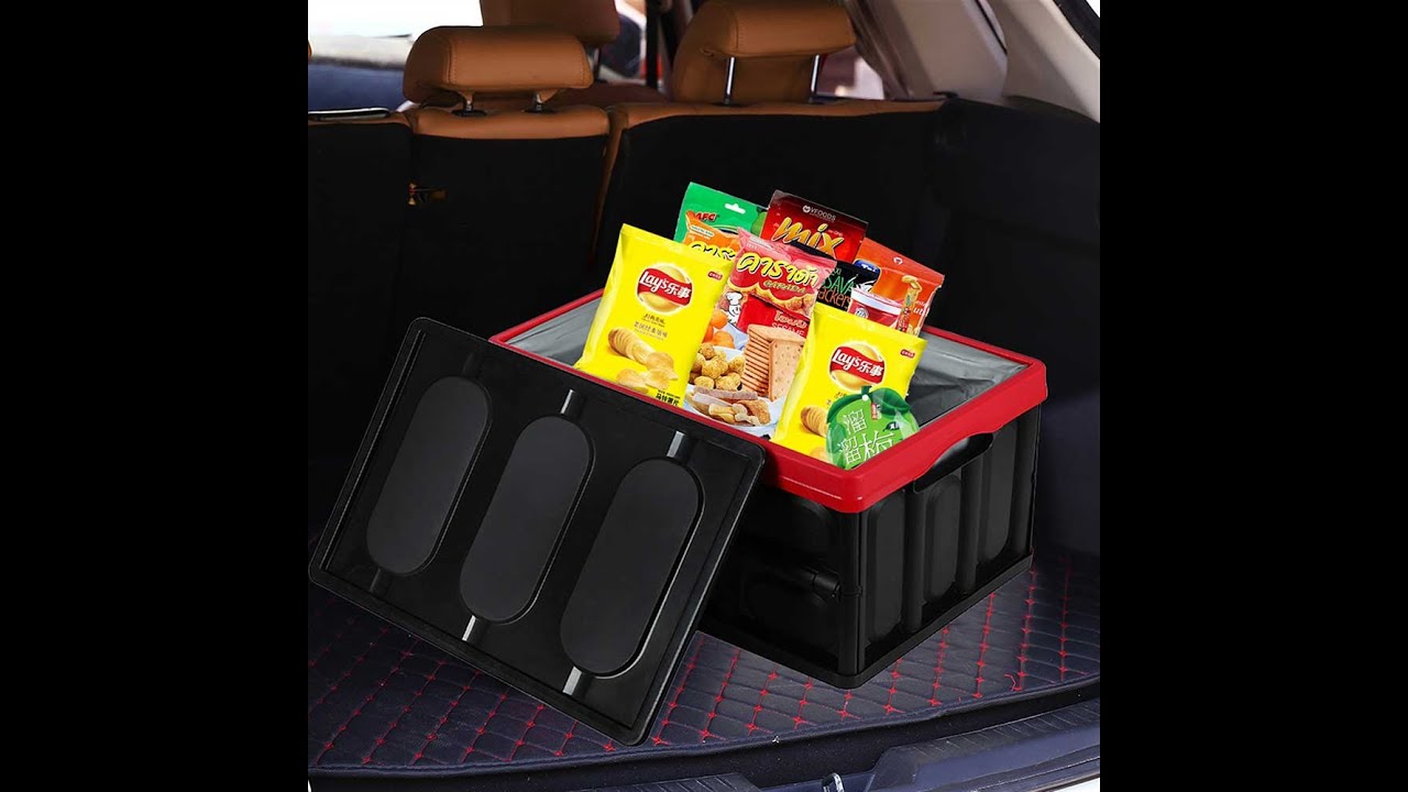 55l Collapsible Plastic Storage Box car - YouTube
