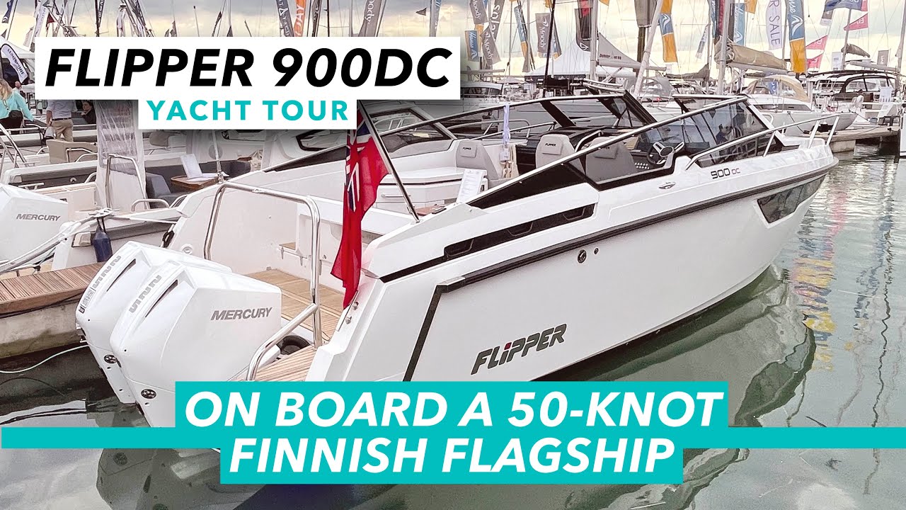 On board a 50-knot Finnish flagship | Flipper 900 DC yacht tour | Motor ...