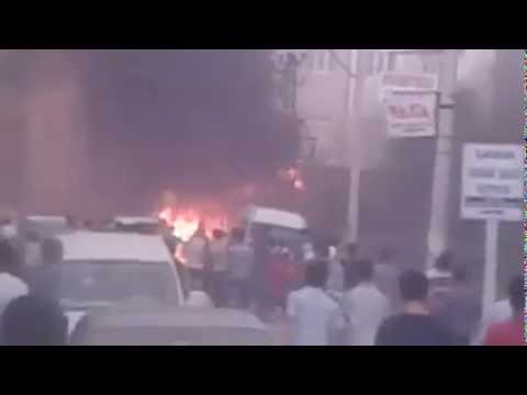 Kızıltepe cayır cayır yandı trafo bomba gibi patladı. (HD)