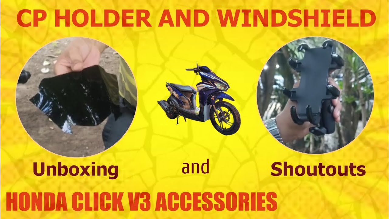 Honda Click V3: Cellphone Holder, Windshield, and More...🏍️ | Landrey ...