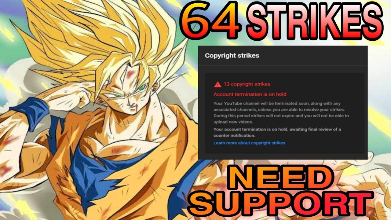 64 Fake Toei Copyright Strikes Every Dragon Ball Channel In Danger Need ...
