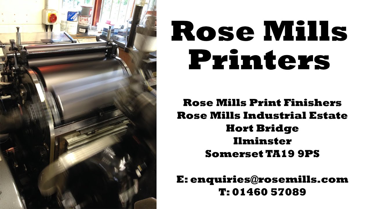 Letterpress printing at Rose Mills Printers - YouTube