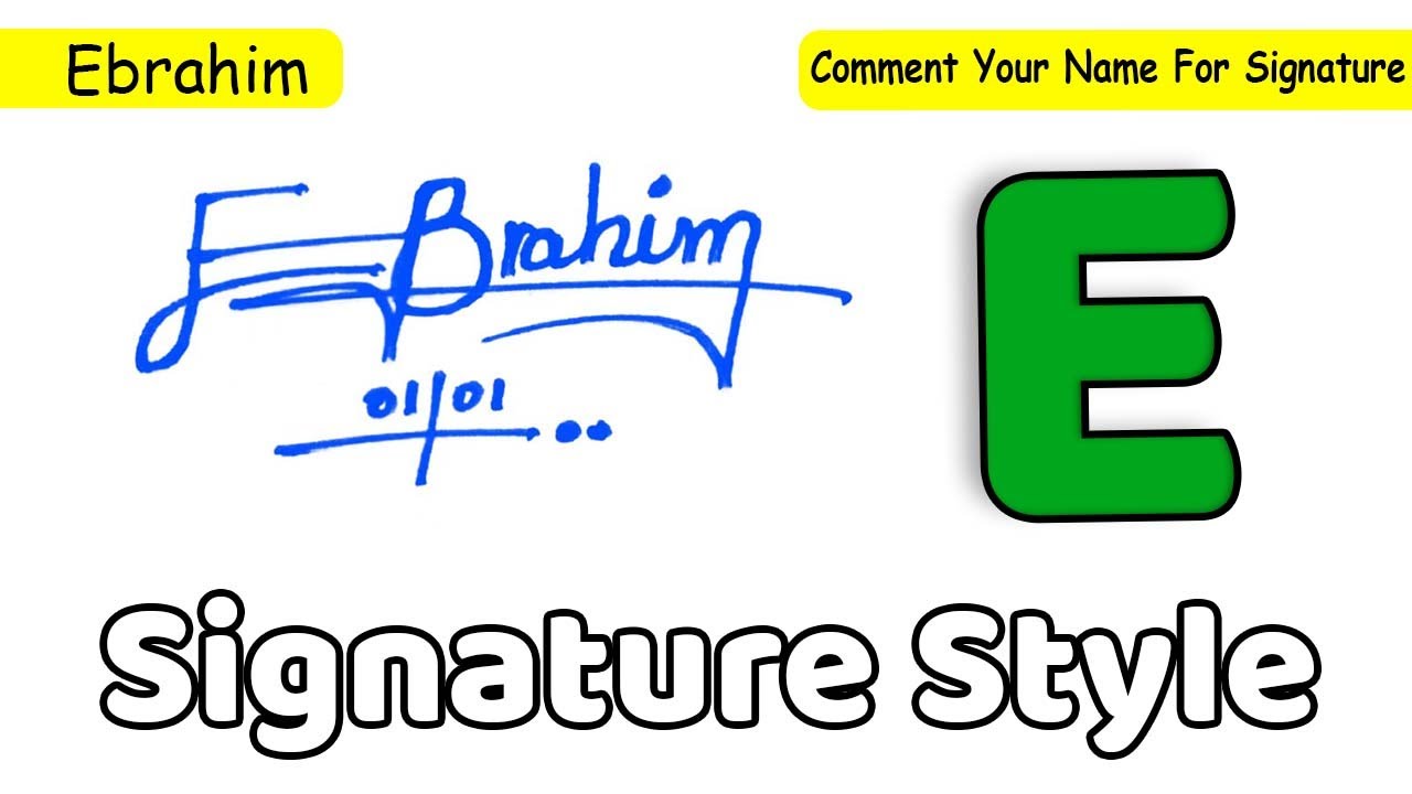 ️ Ebrahim Name Signature Style Request Done - YouTube