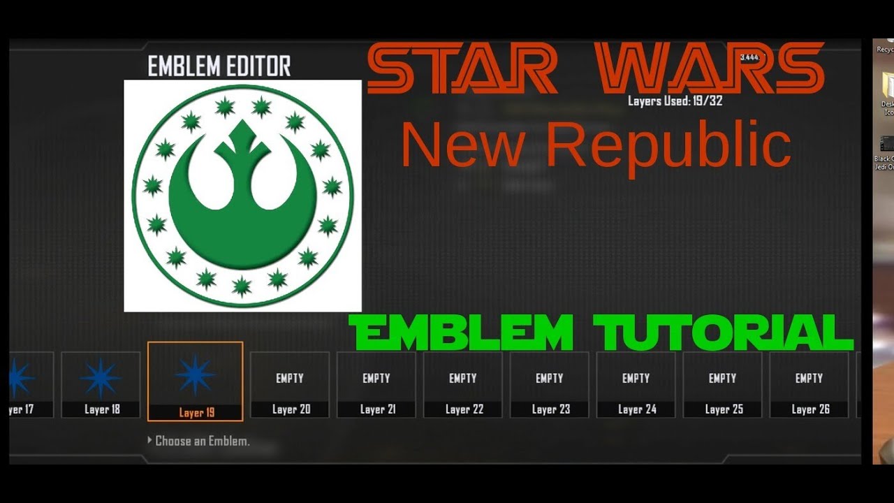 Black Ops 2 - Star Wars " New Republic " - Emblem Tutorial - YouTube