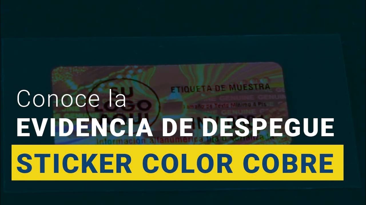 Evidencia de despegue sticker cobre - YouTube