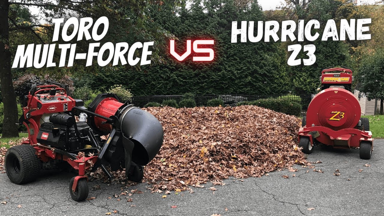 Hurricane Blower Vs Toro Multi-Force Leaf Blower - YouTube