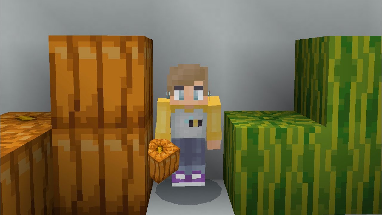 Minecraft: playground smp-melon/pumpkin farm - YouTube