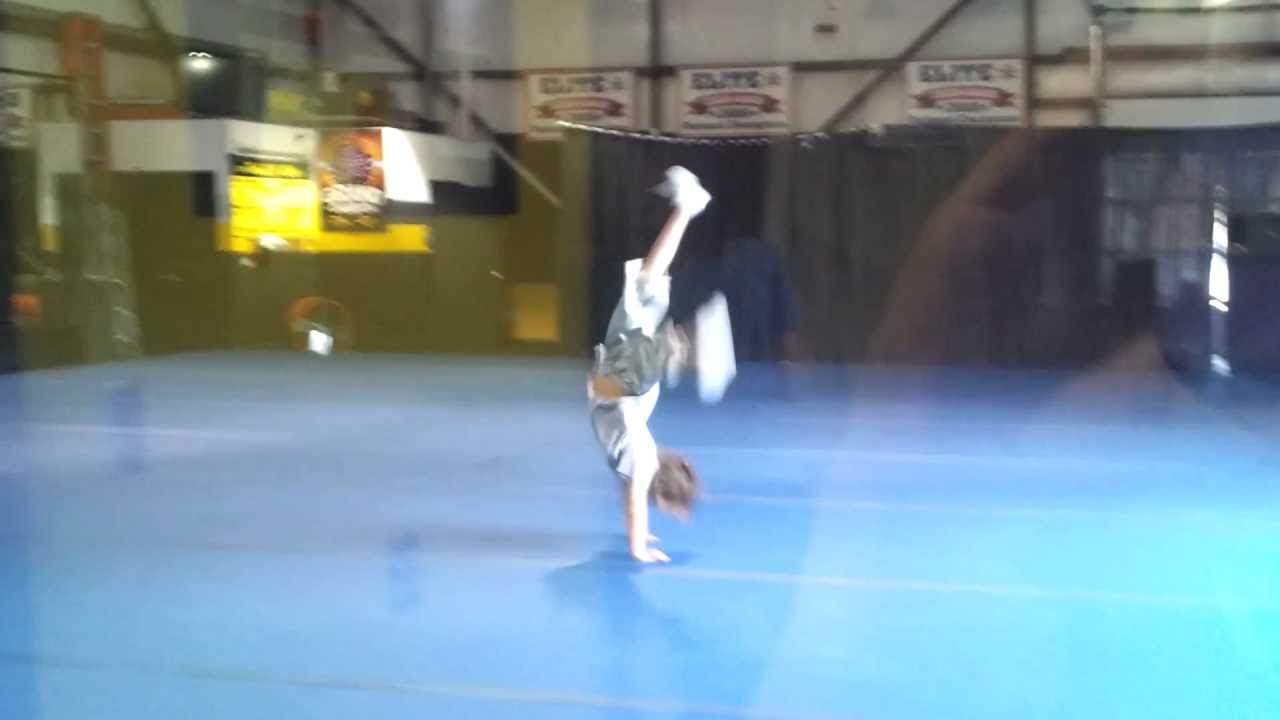 9 year old super tumbler/cheer. round off, back handspring, whip, back ...