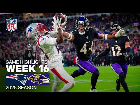 New England Patriots vs Baltimore Ravens Game Highlights | 2025 NFL Season Week 16