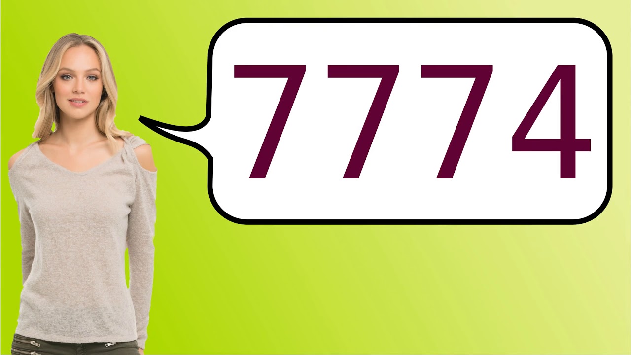 How to say '7774' in French? - YouTube