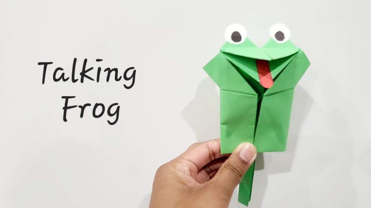How To Make a Cute Paper Talking Frog| Origami | Easy to make - YouTube