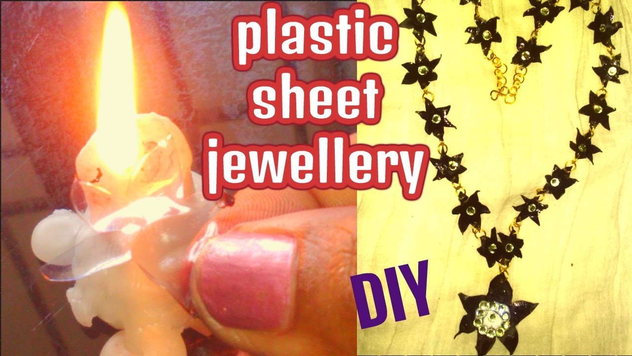 easy Plastic sheet jewellery - YouTube