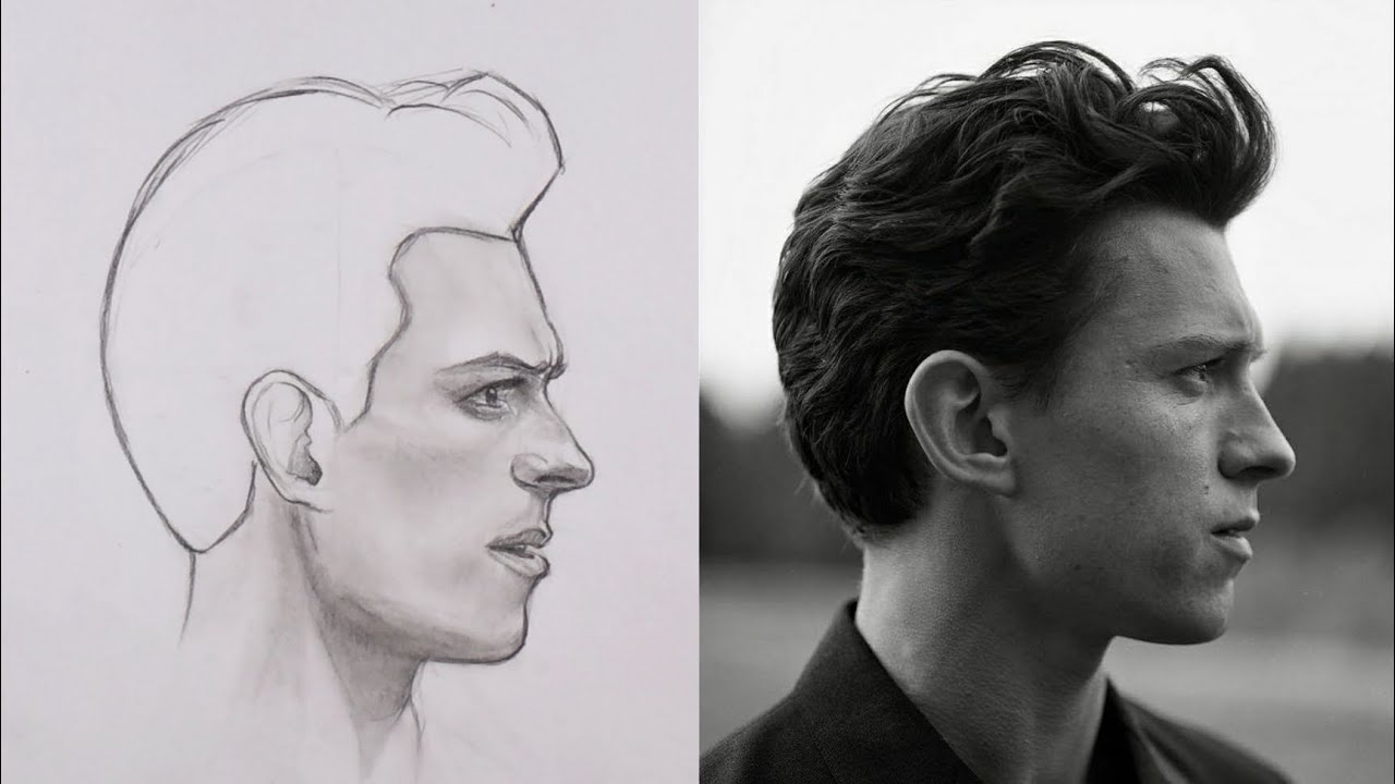 How to Draw a boy portrait (Tom halland) | use loomis method for ...