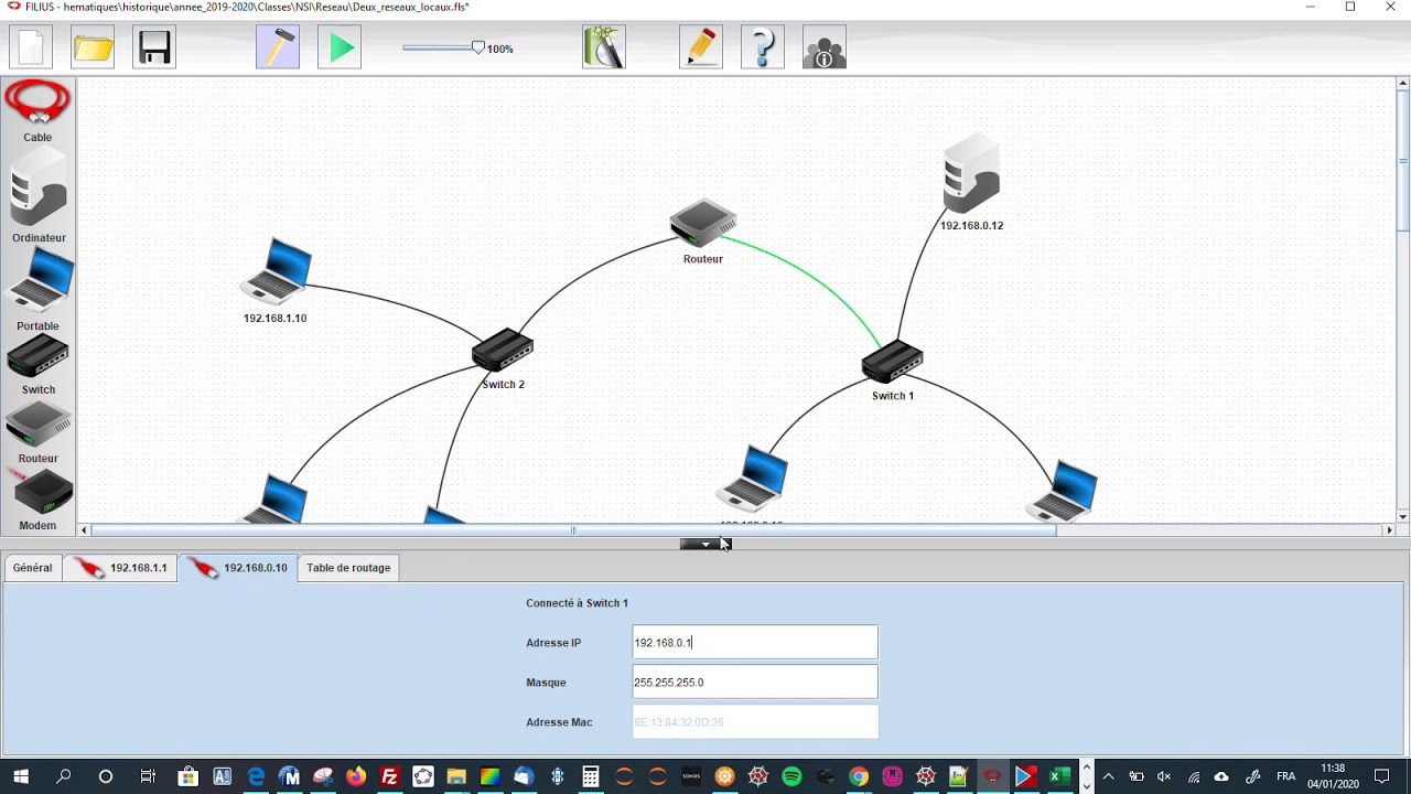 Première NSI : Réseaux : passerelle entre deux réseaux locaux - YouTube