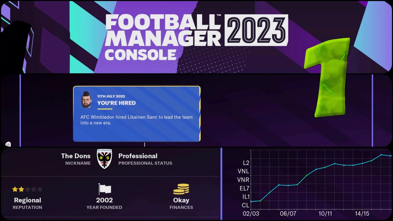 FM23 PS5 - AFC Wimbledon - Episode 1 - Football Manager 2023 Console ...