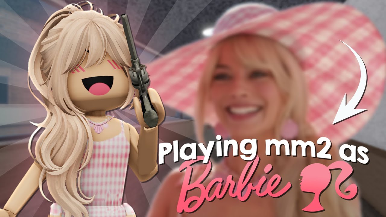 PLAYING MM2 AS BARBIE.. (Murder Mystery 2) - YouTube