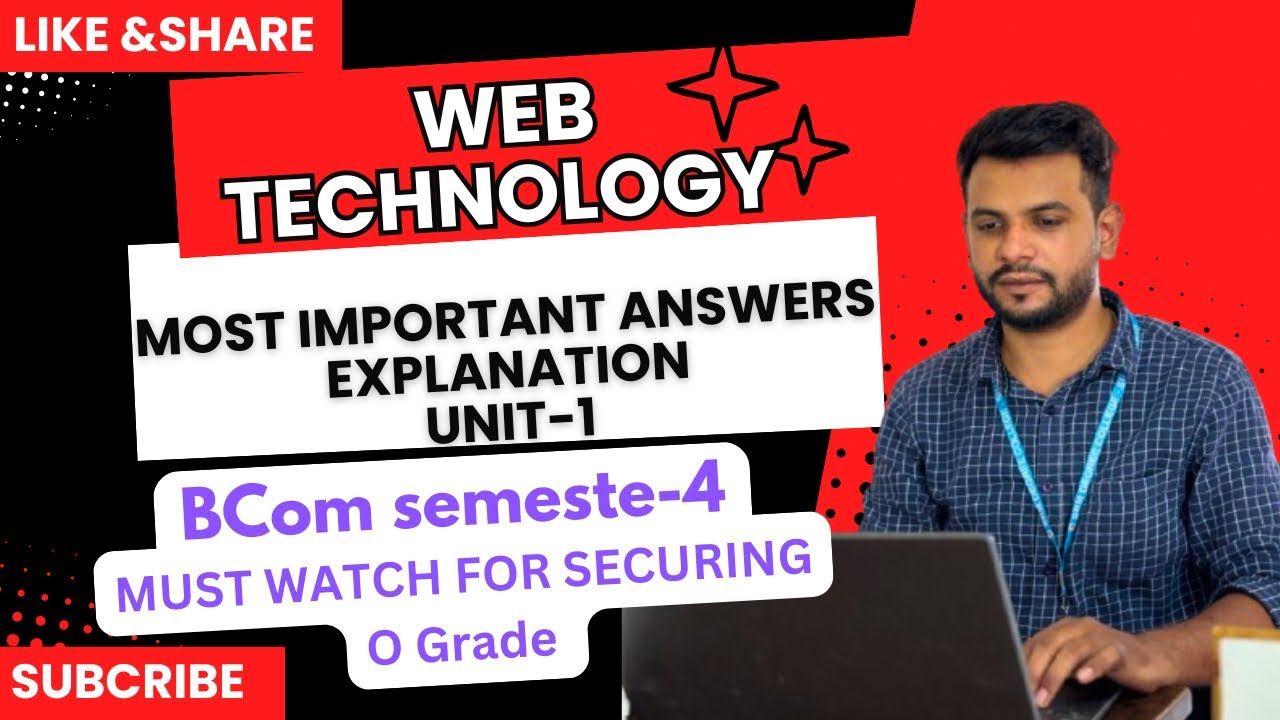 WEB TECHNOLOGY || UNIT-1 || Most important questions from examination 2025|| | semester-4 ...