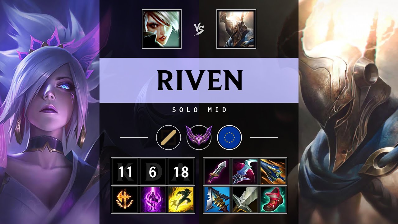 Riven Mid vs Pantheon: Dominating - EUW Master Patch 14.24 - YouTube