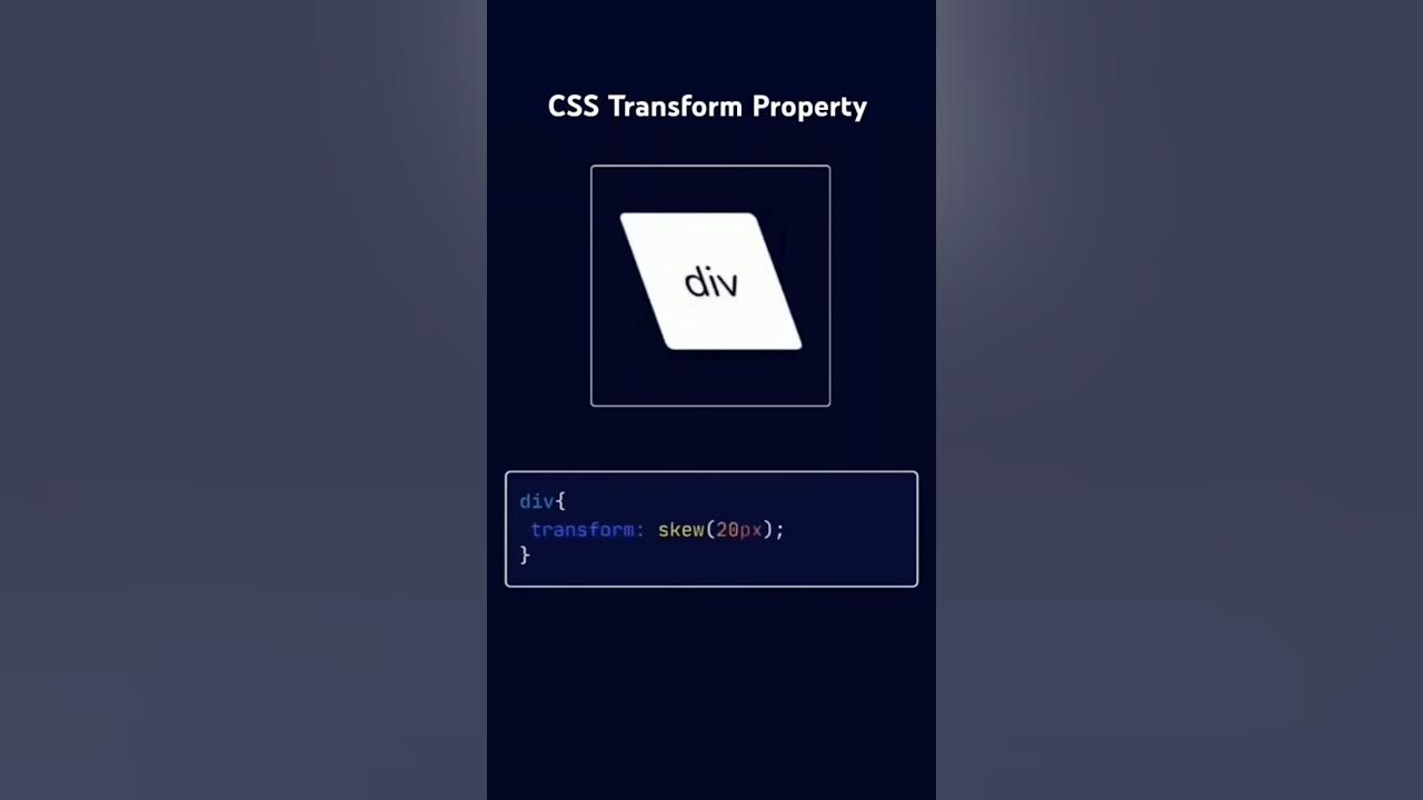 CSS transform property #css #webdesign - YouTube