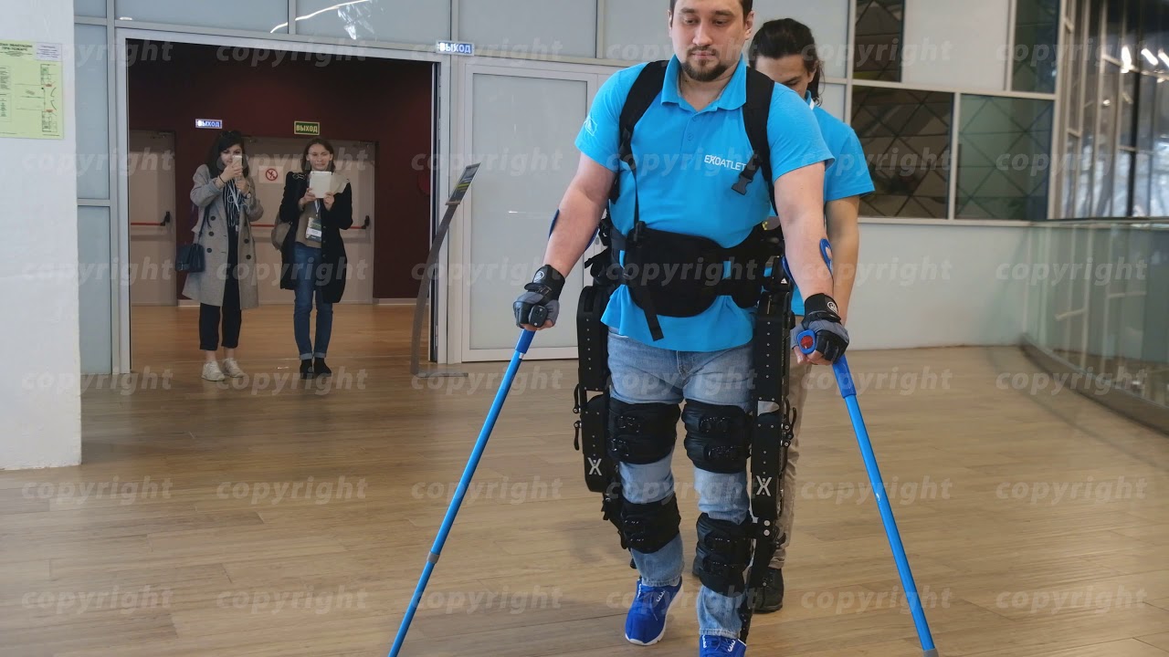 Demonstration of powered exoskeleton for disabled persons - YouTube