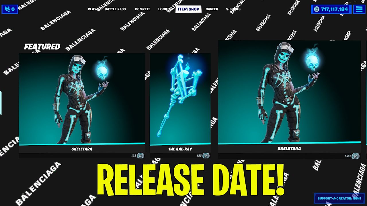 Fortnite SKELETRA Skin (Skull Raider skin) Release date!! - YouTube