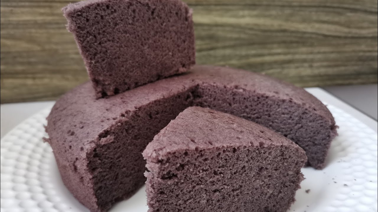 Purple Sweet Potato Steamed Cake Without Baking Powder - YouTube