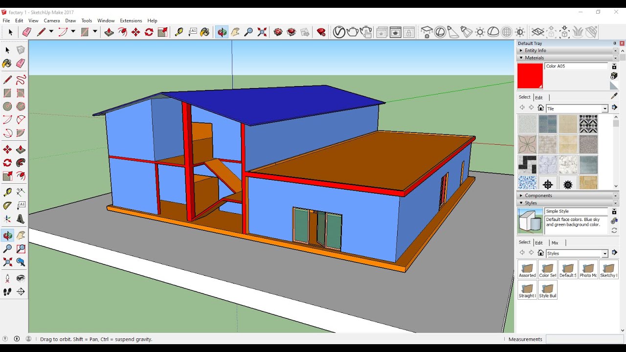 2 floor beautiful office/factory building design in Sketchup 3D !! 2023 ...