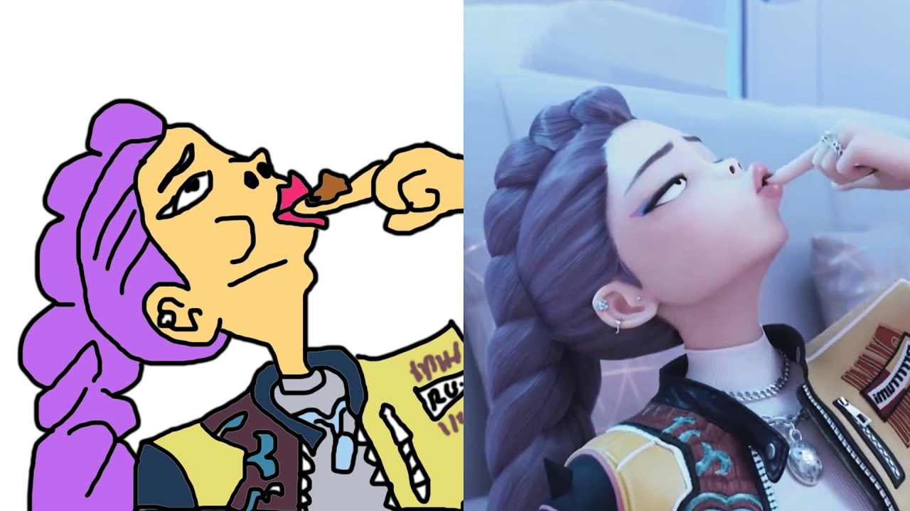 KPOP DEMON HUNTERS but just the girls being goofy || funny drawing ...