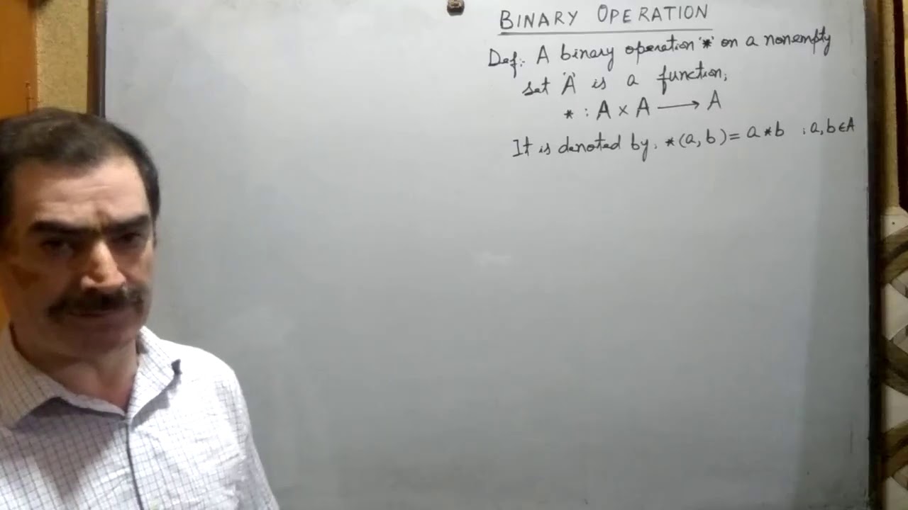 1 Relation And Functions Binary Operation Youtube