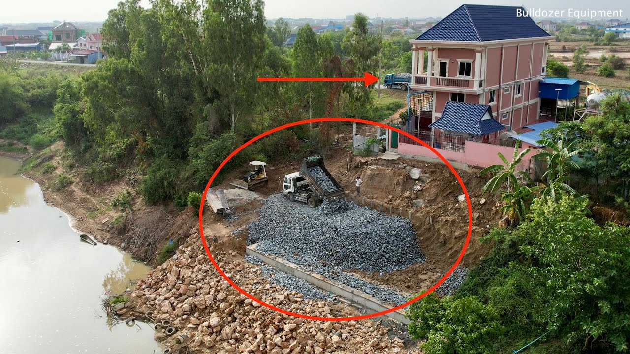 New Project Activities of 5 Ton trucks transporting stones to build a ...
