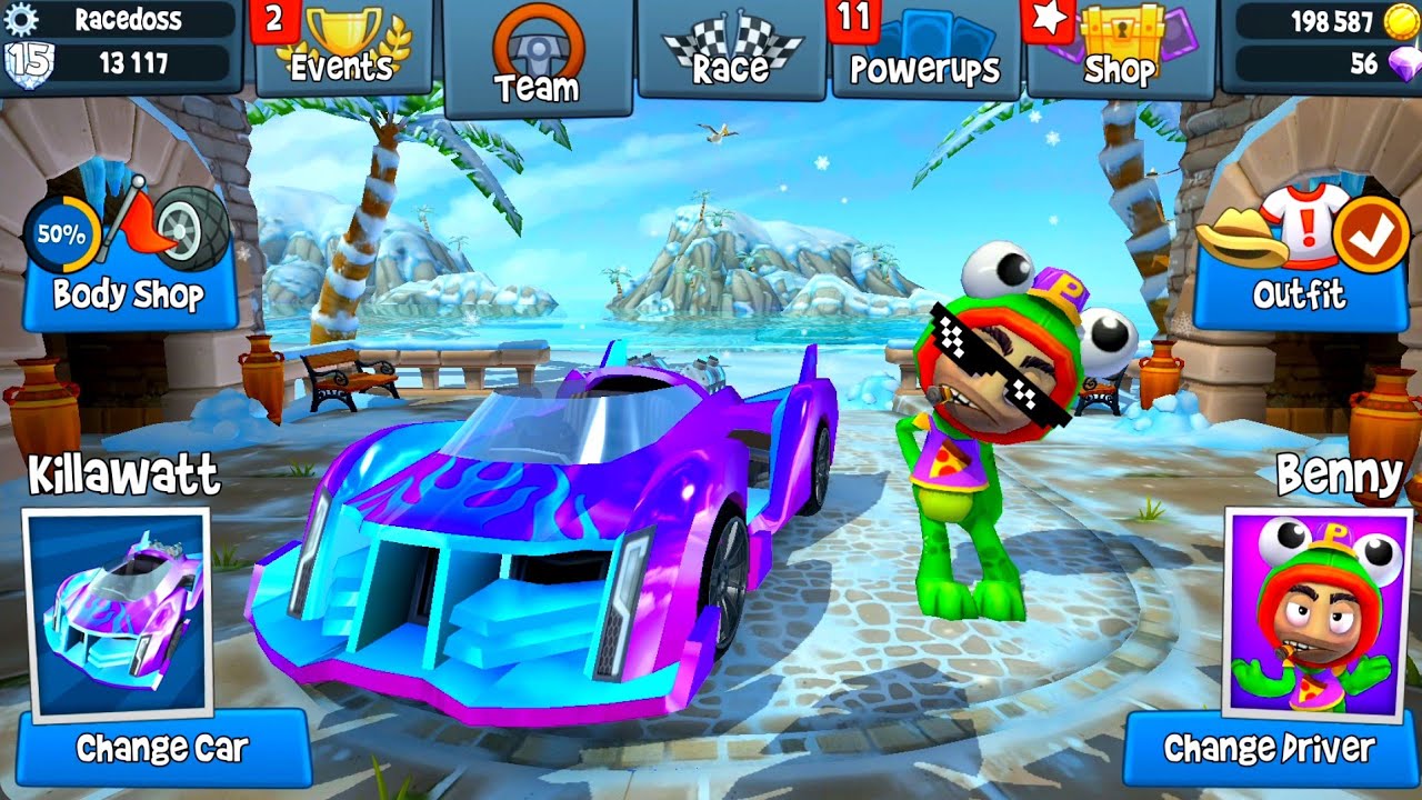 Killawatt e-Car Crazy Gameplay!🚀Beach Buggy Racing 2 - YouTube