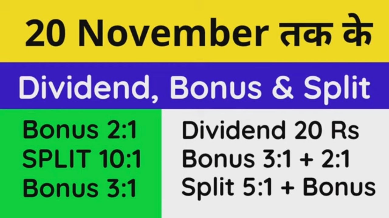 8 Upcoming Dividend Bonus Splits in November 2022 | 8 Companies ...