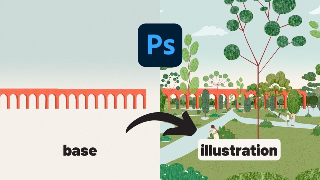 I Created an Architectural Illustration in Photoshop: Here's How + Free ...