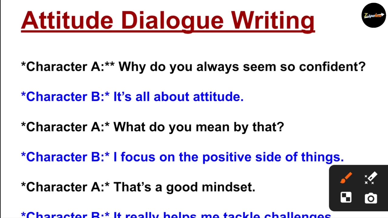 Attitude dialogue writing in English || Dialogue writing in English on ...
