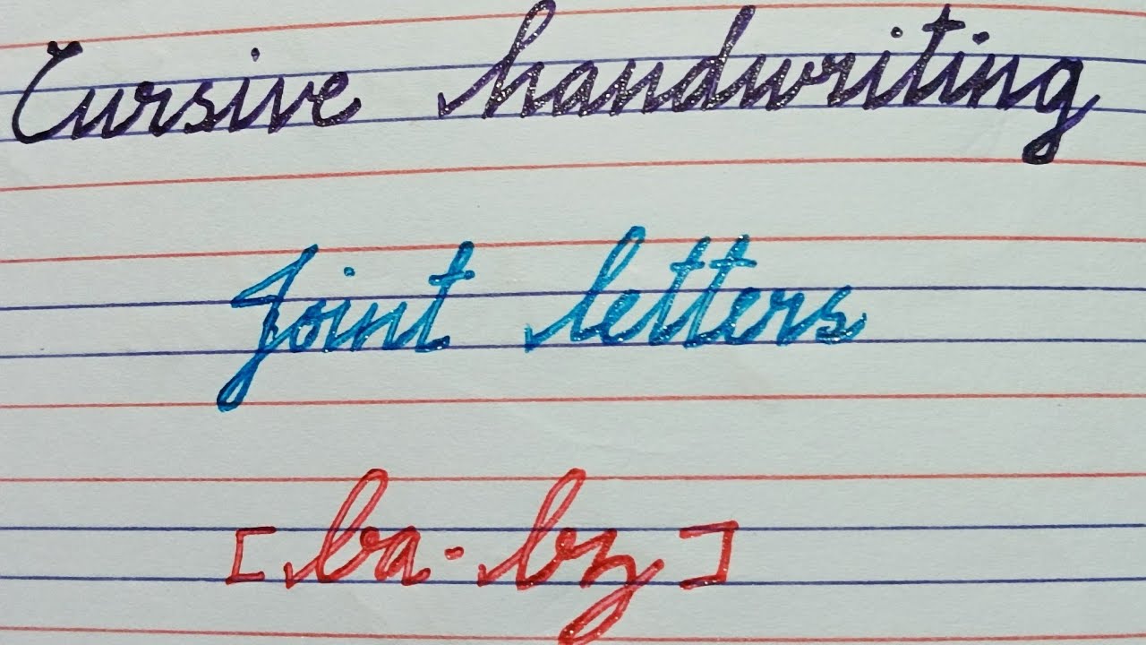 Cursive handwriting Joint letters practice no 2 |BA to BZ அழகான ...