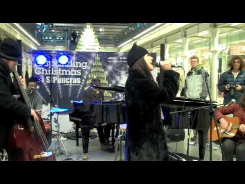 Gabriella Cilmi Sings 'Warm This Winter' at St. Pancras