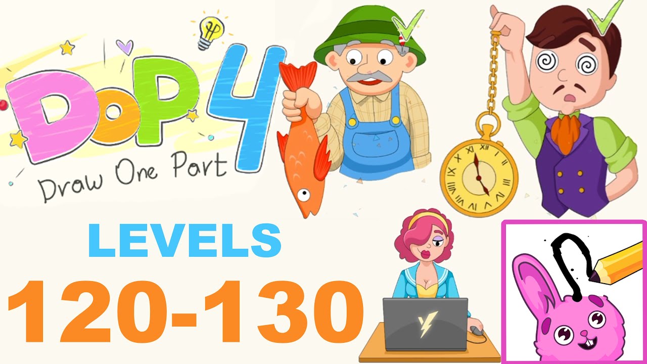DOP 4: Draw One Part Gameplay Level 120 to 130 Answer! - YouTube