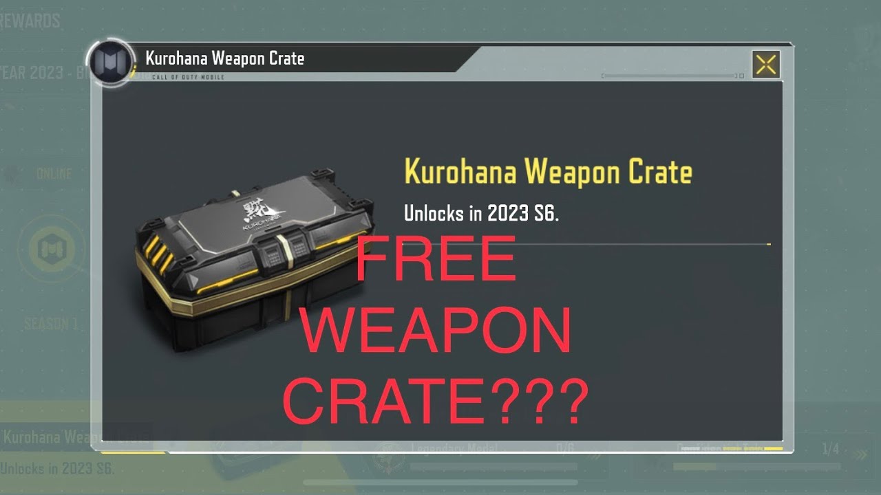 CODM SEASON 1 - KUROHANA WEAPON crate where event is and how to get it ...