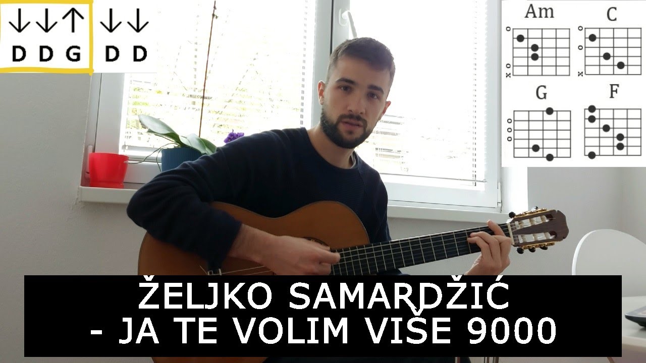 Željko Samardžić - Ja te volim više 9000 | Lekcija za gitaru (Ritam i ...