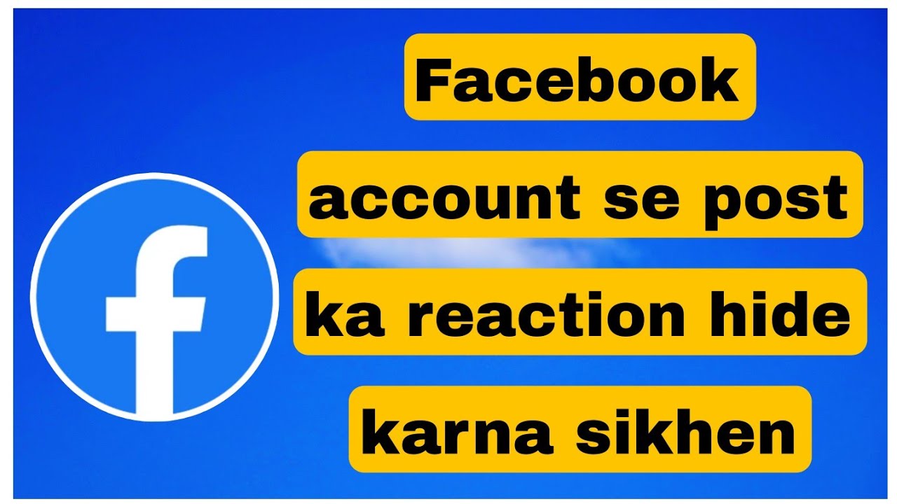 Facebook account se post ka reaction kaise hide Karen || FB ka reaction kaise hide Karen ...