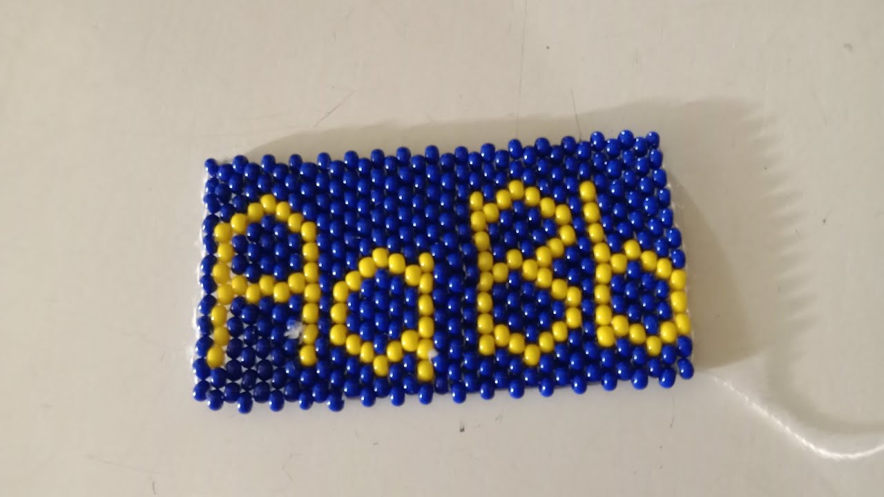 Letter "B" beaded brick stitch tutorial - YouTube