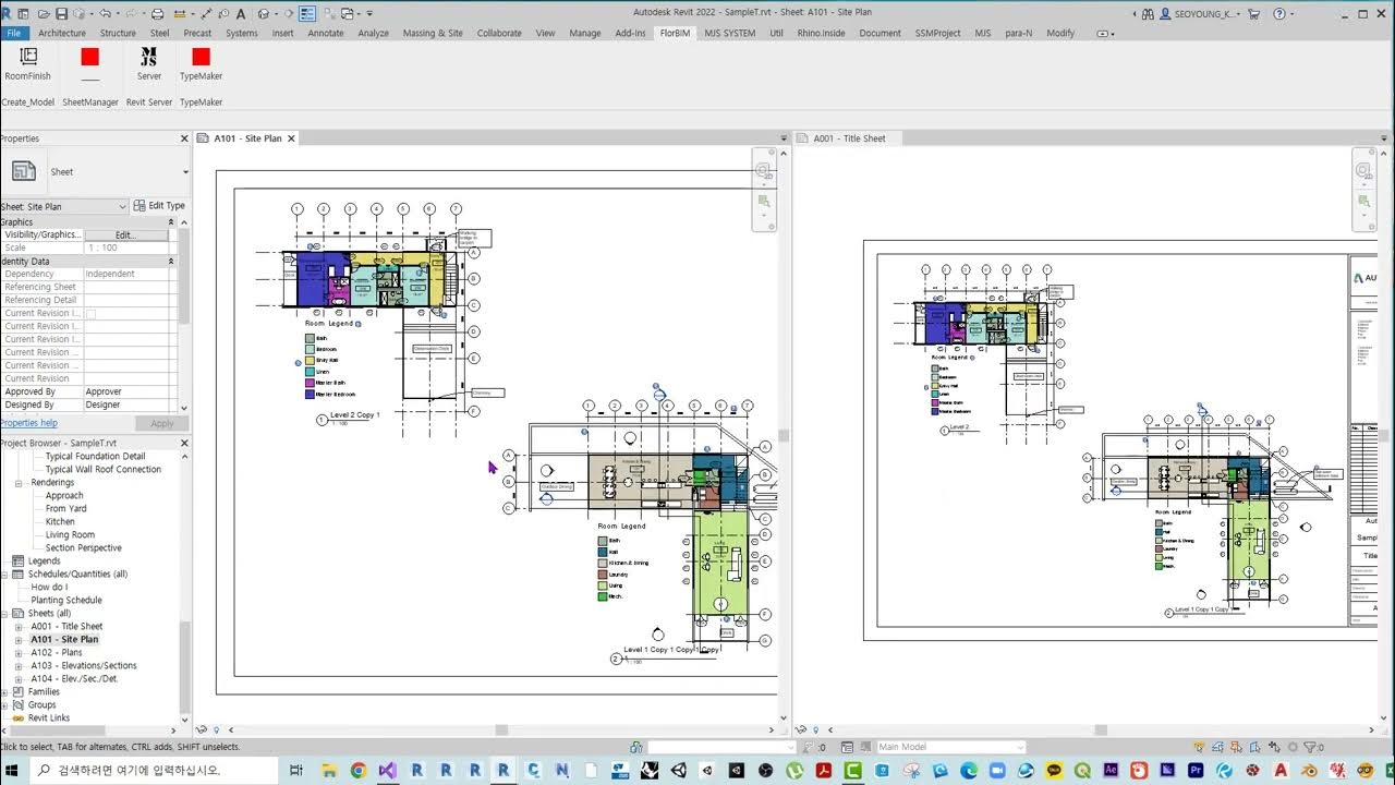 [Revit API]View위치 마추기 - YouTube