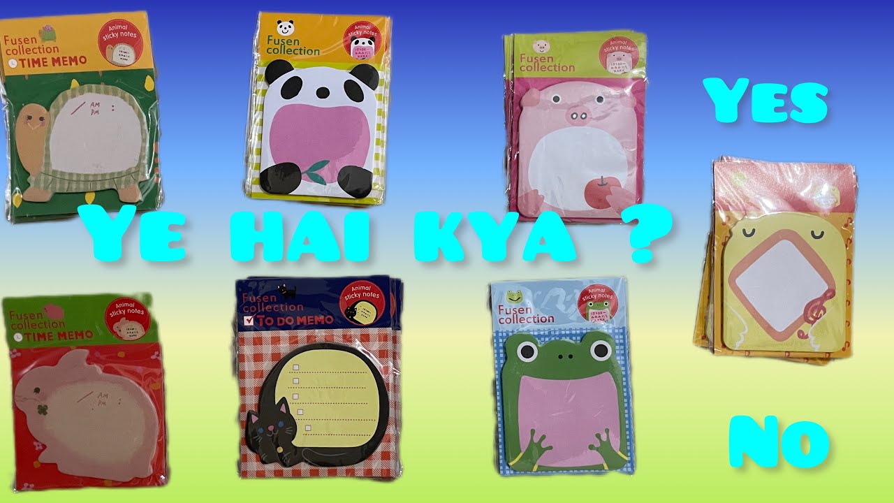 Animal sticky notes | cute stationery | brightpad - YouTube