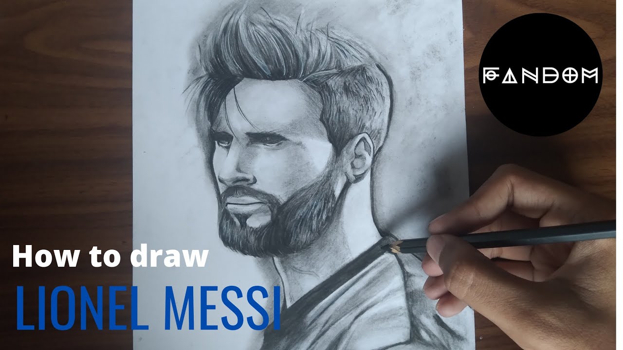 How to draw Lionel Messi | Drawing Messi step by step for beginners ...