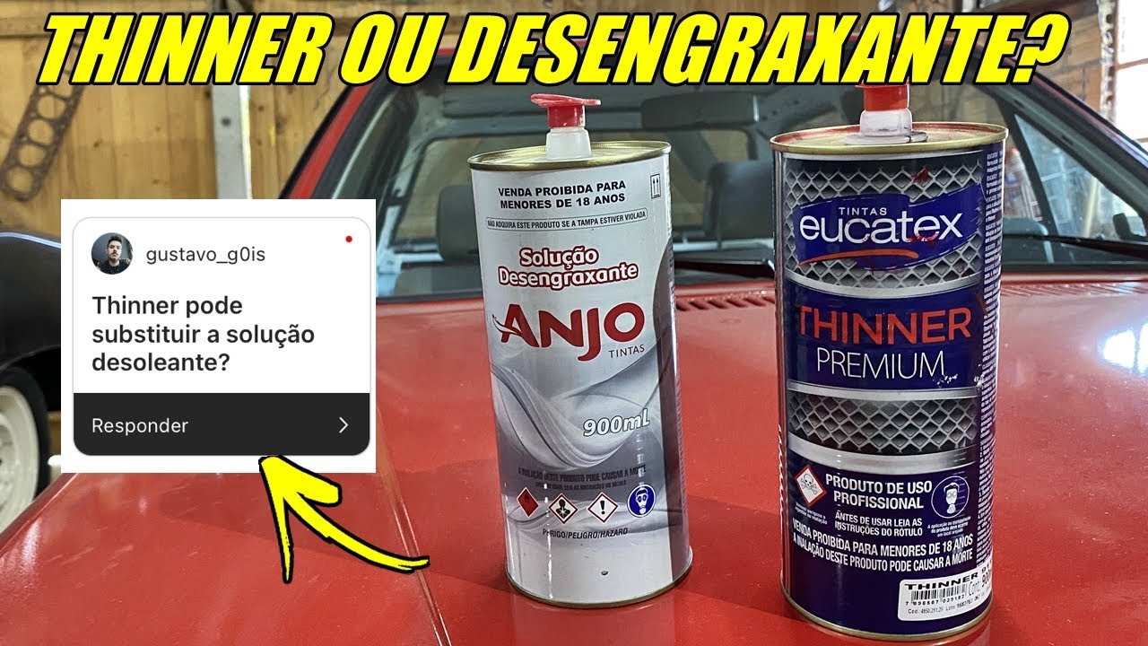 DIFERENÇA ENTRE THINNER E DESENGRAXANTE/SOLUÇÃO DESOLEANTE - YouTube