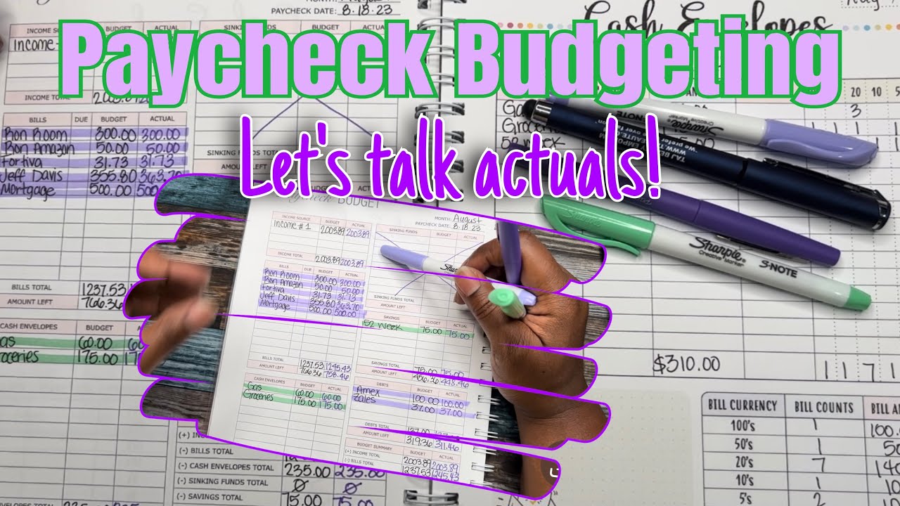 August Paycheck Budget| Budget Recap - YouTube
