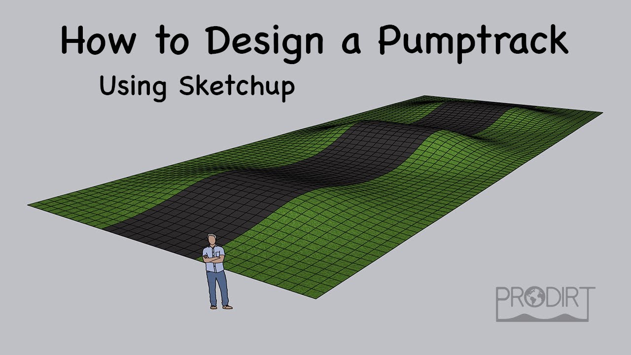 How to design a pumptrack in sketchup - YouTube
