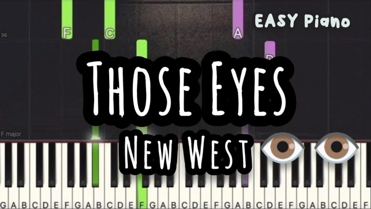 New West - Those Eyes (Easy Piano, Piano Tutorial) Sheet - YouTube